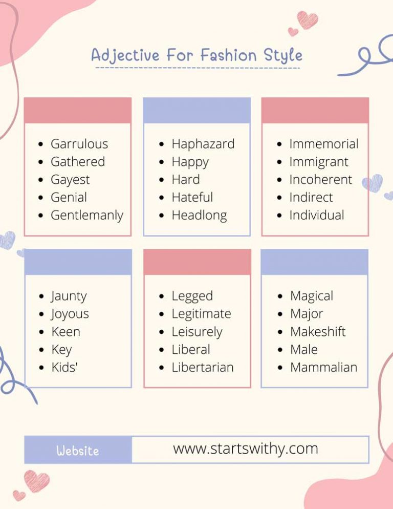1350+ Adjective Words to Describe Fashion Style