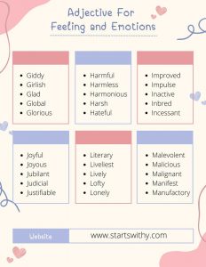 1150+ Adjective Words to Describe Feeling and Emotions