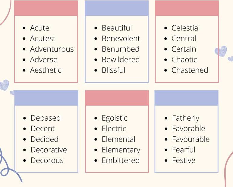 1150+ Adjective Words to Describe Feeling and Emotions
