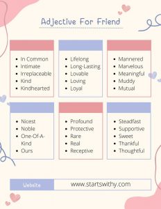 130+ Adjective Words to Describe Best Friend and Buddy