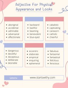 1700+ Adjective Words to Describe Physical Appearance and Looks
