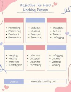 65+ Adjectives for Hard Working Person, Employee, Student