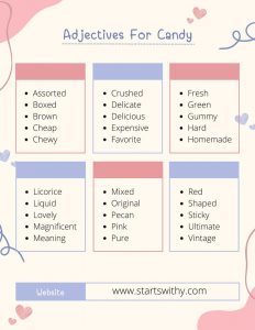50+ Adjective Words To Describe Candy