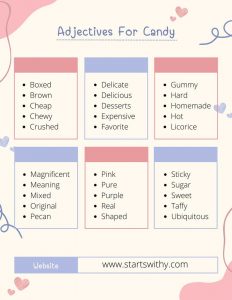 50+ Adjective Words To Describe Candy