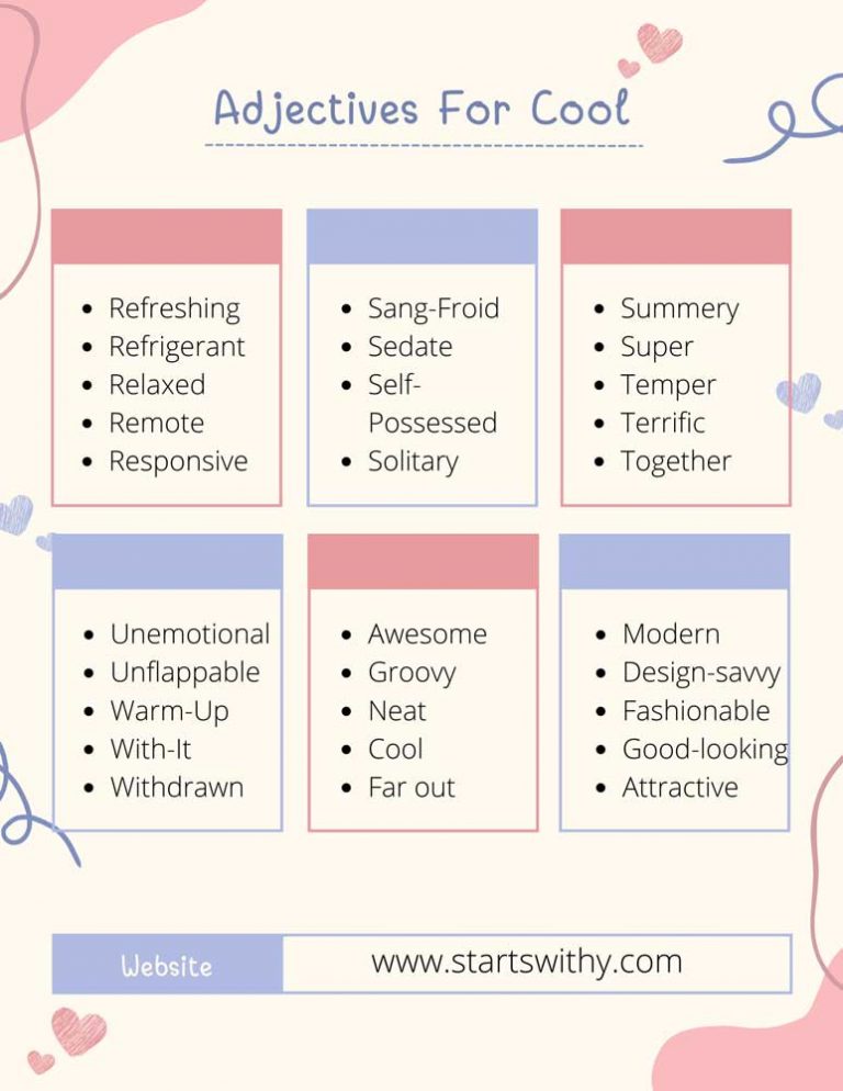200+ Adjective Words to Describe Cool