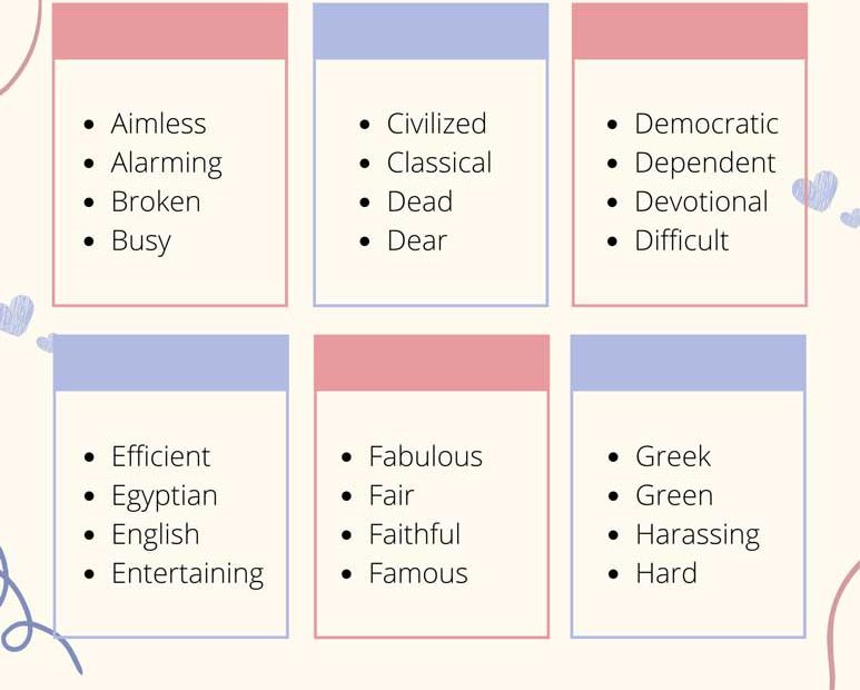 1250+ Adjectives to Describe a Day