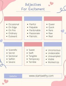 350+ Adjectives For Excitement - How To Describe Excitement?