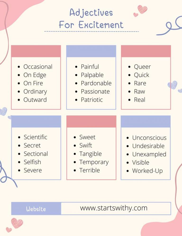 350+ Adjectives For Excitement – How To Describe Excitement? – Starts With