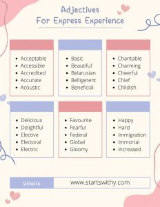 1200+ Adjective Words to Express Experience