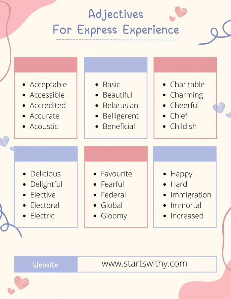 1200+ Adjective Words to Express Experience