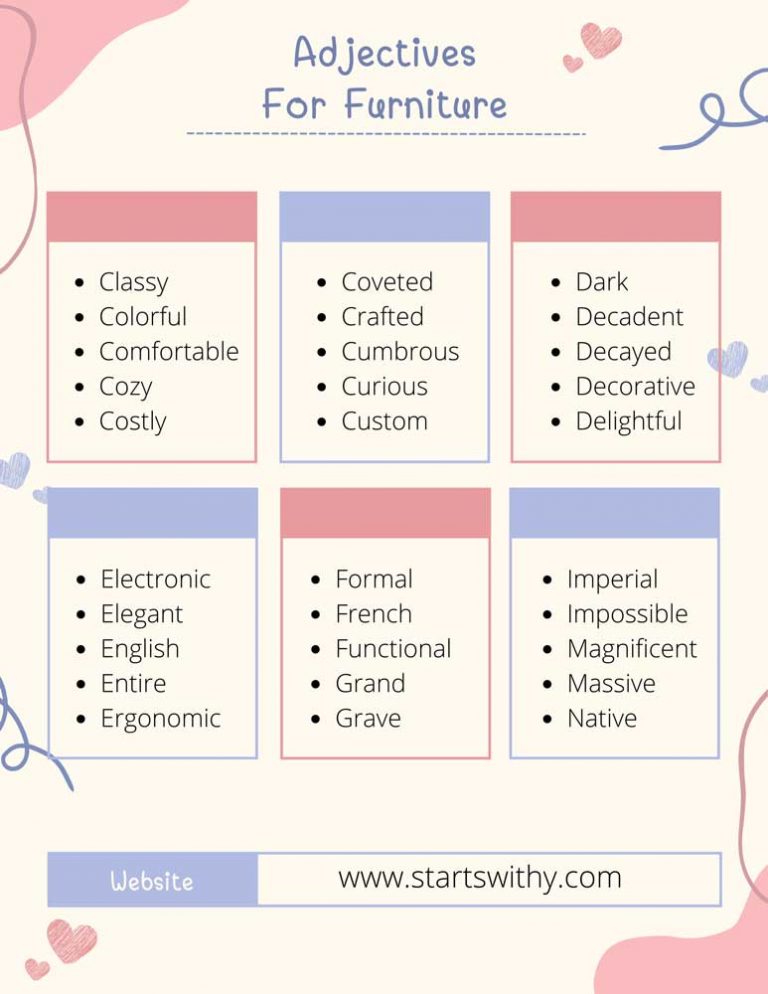 290+ Adjectives For Furniture: How to Describe Furniture?