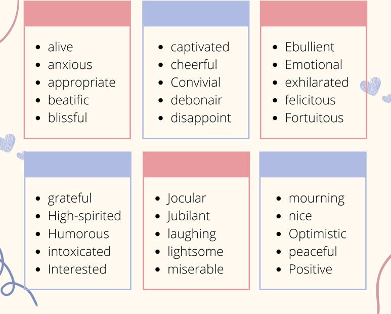 200+ Adjective Words to Describe Happy