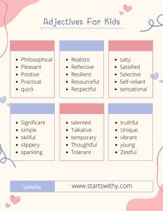 300+ Adjective Words to Describe Kids