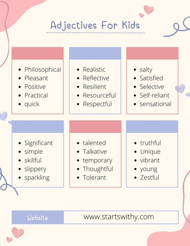 300+ Adjective Words to Describe Kids