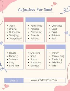 400+ Adjective Words To Describe Sand