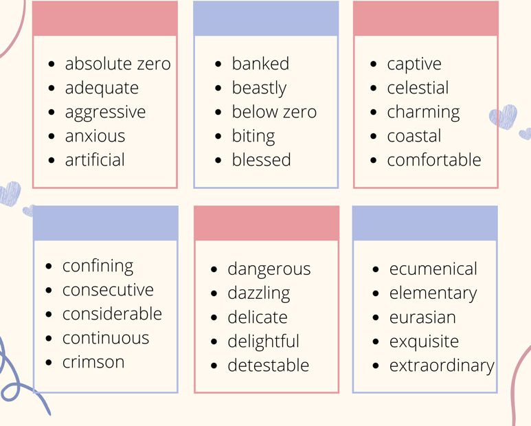 500 Adjective Words to Describe Snow and Winter