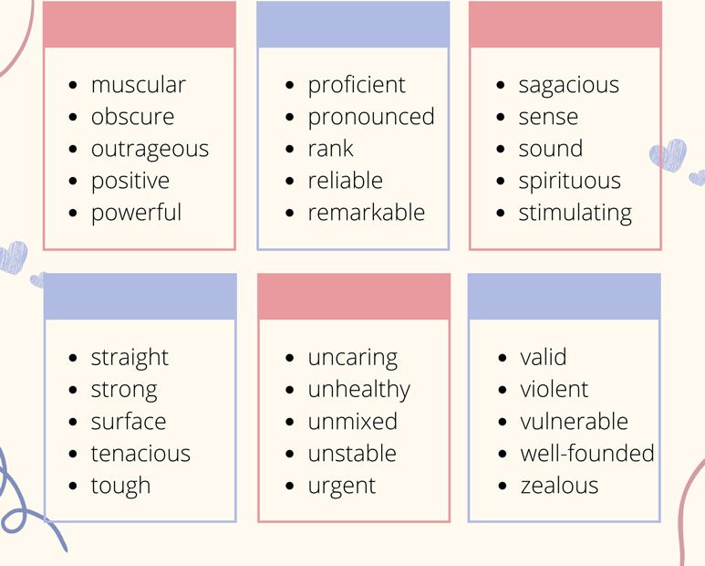 200+ Adjective Words to Describe Strong