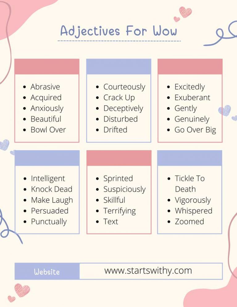 45+ Adjective Words to Describe Wow