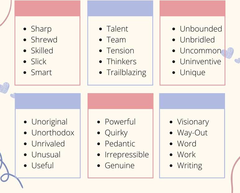 200+ Adjectives To Describe A Creative Person and Creativity