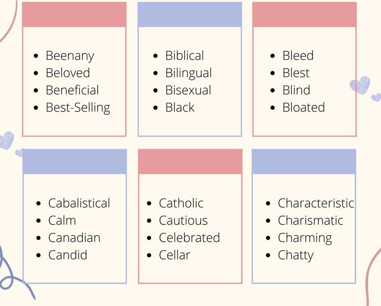 1238 Adjectives to Describe a Book