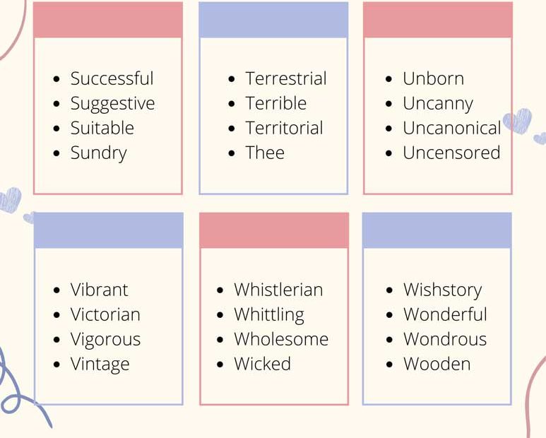 1238 Adjectives to Describe a Book