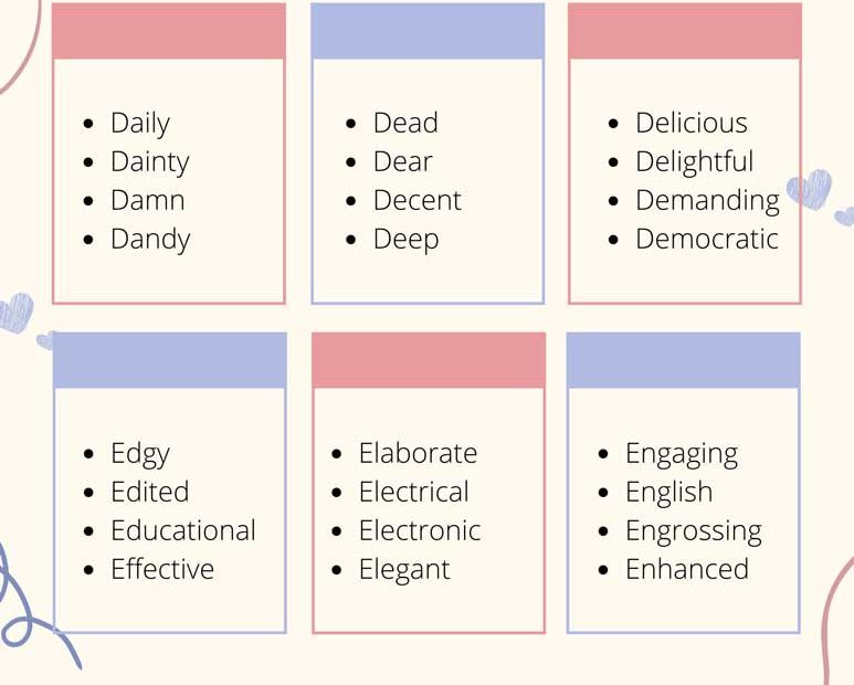 1238 Adjectives to Describe a Book