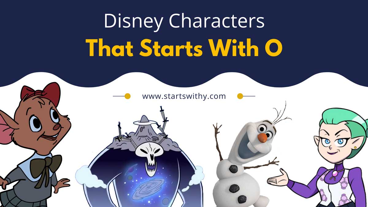 23 Disney Characters That Starts With O