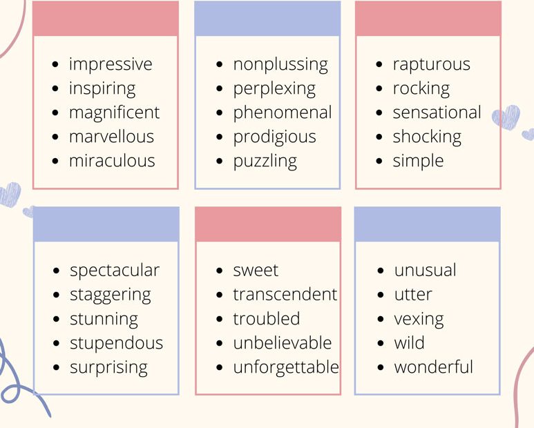 110+ Adjective Words to Describe Amazing