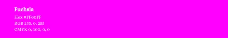 190+ Colors That Start With F (Names, Hex, RGB, CMYK)