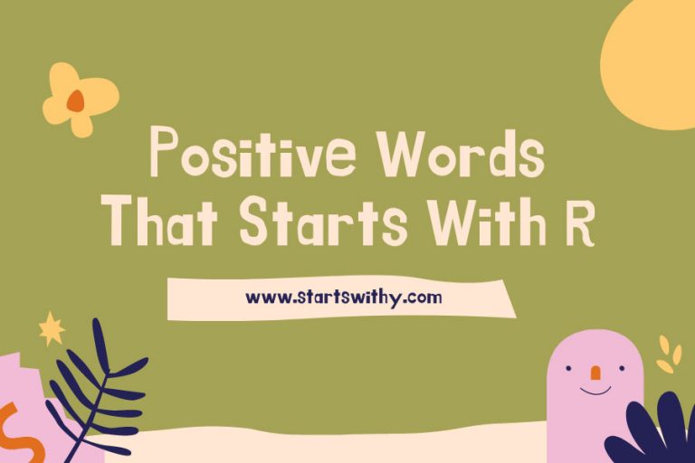 605+ Positive Words That Starts With R