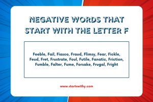 280+ Negative Words That Start With F