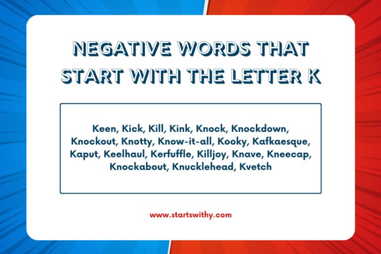 15+ Negative Words That Start With K