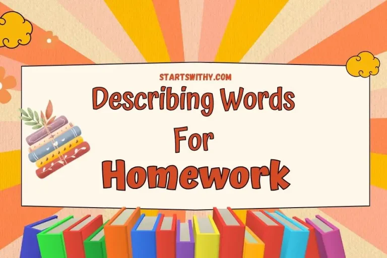 Engaging Homework: Describing Words & Examples