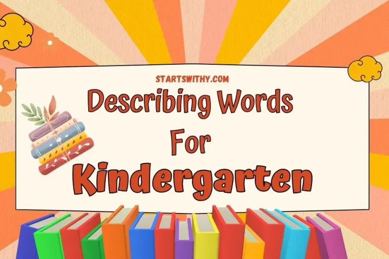 Kindergarten Adjectives - Examples for Describing with Words