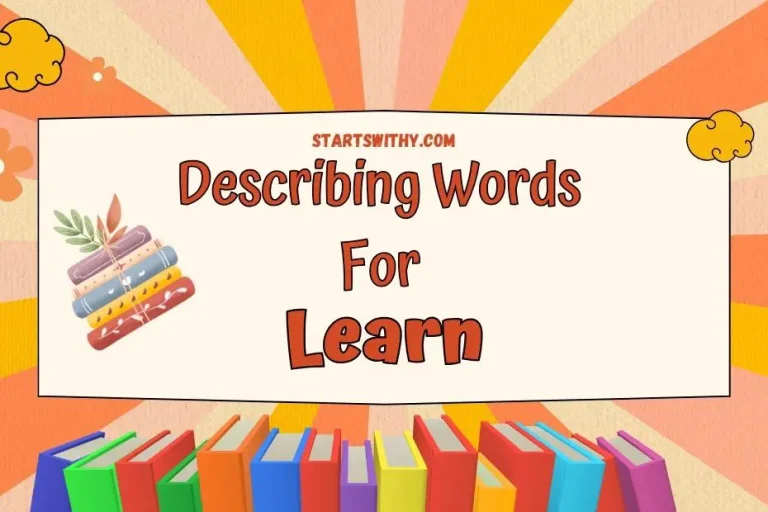 Learn with Adjectives - Describing Words & Examples