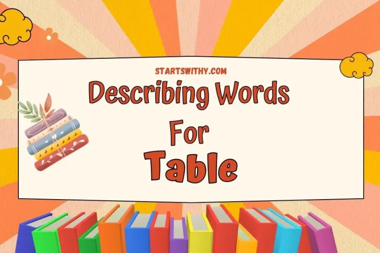 Table Adjectives: Describing Words with Examples