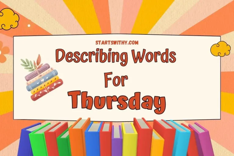 Describing Words for Thursday - Examples and Adjectives