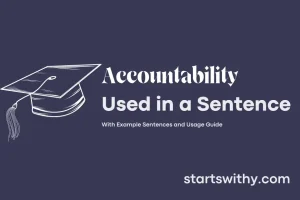 ACCOUNTABILITY in a Sentence Examples: 21 Ways to Use Accountability