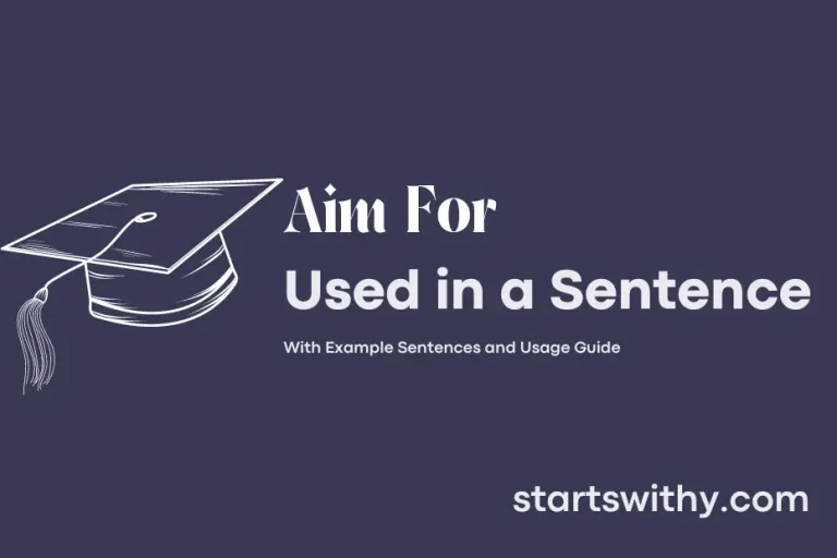 AIM FOR in a Sentence Examples: 21 Ways to Use Aim For