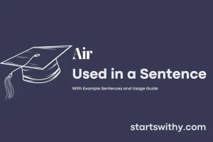 AIR in a Sentence Examples: 21 Ways to Use Air