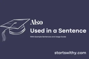 ALSO in a Sentence Examples: 21 Ways to Use Also