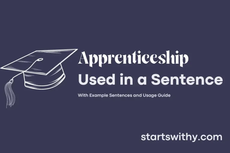 APPRENTICESHIP in a Sentence Examples: 21 Ways to Use Apprenticeship