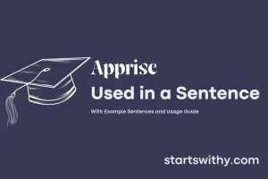 APPRISE in a Sentence Examples: 21 Ways to Use Apprise