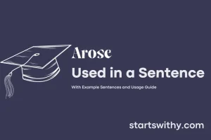 AROSE in a Sentence Examples: 21 Ways to Use Arose