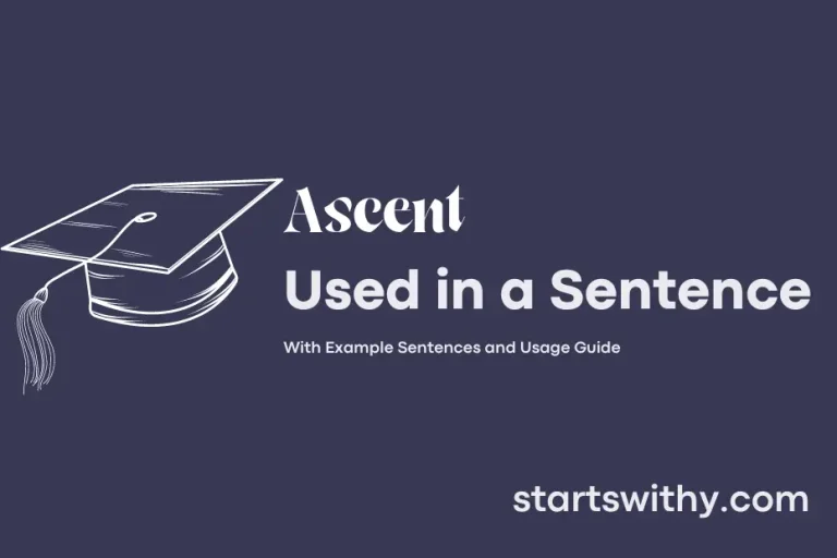 ASCENT in a Sentence Examples: 21 Ways to Use Ascent