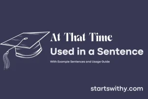 AT THAT TIME in a Sentence Examples: 21 Ways to Use At That Time