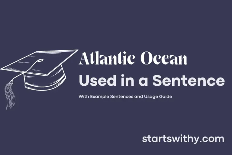 ATLANTIC OCEAN in a Sentence Examples: 21 Ways to Use Atlantic Ocean