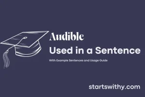 AUDIBLE in a Sentence Examples: 21 Ways to Use Audible