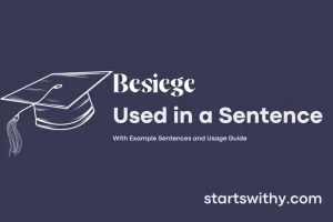 BESIEGE in a Sentence Examples: 21 Ways to Use Besiege