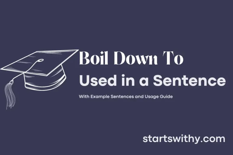BOIL DOWN TO in a Sentence Examples: 21 Ways to Use Boil Down To